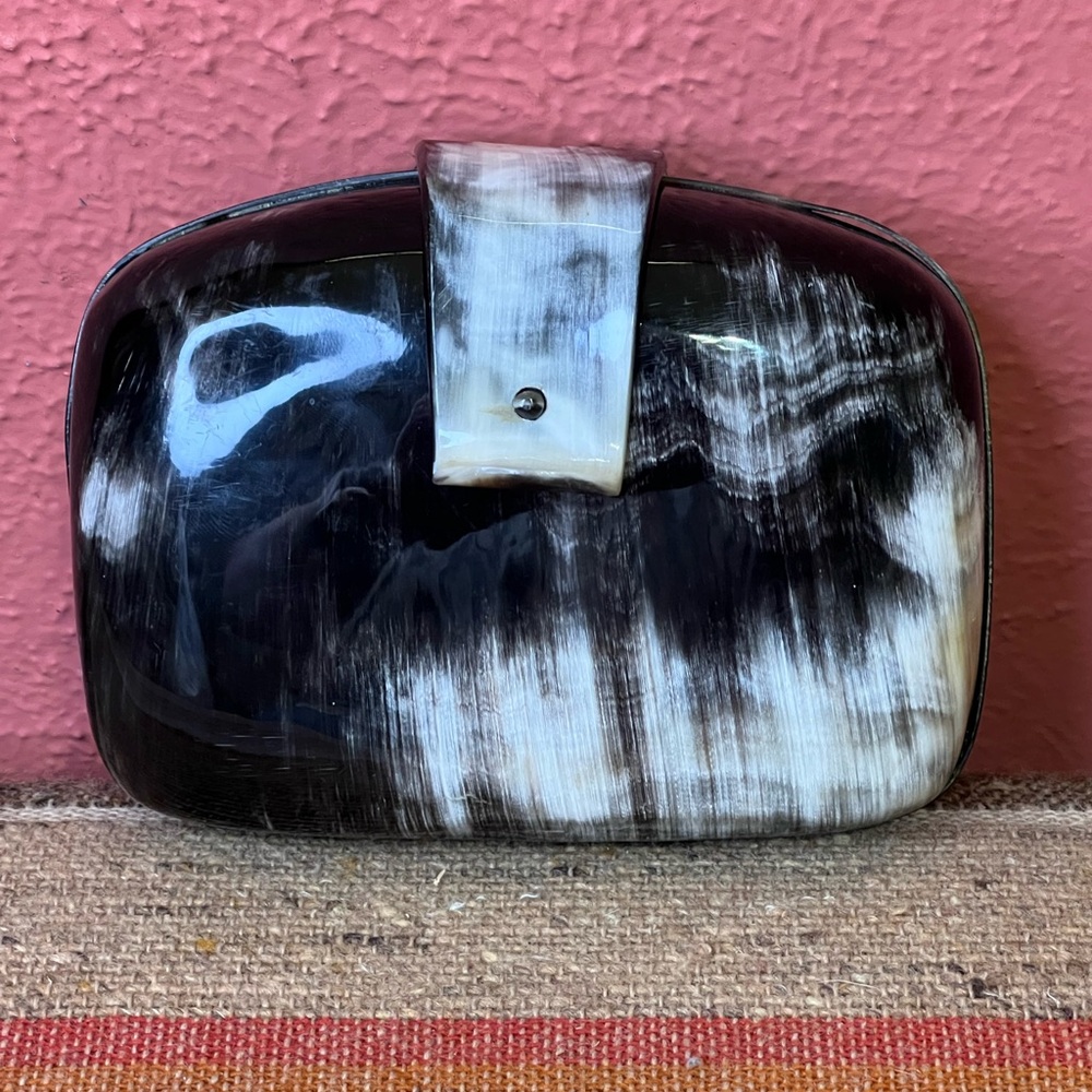 Tortoise Shell Lucite Clutch - Gem